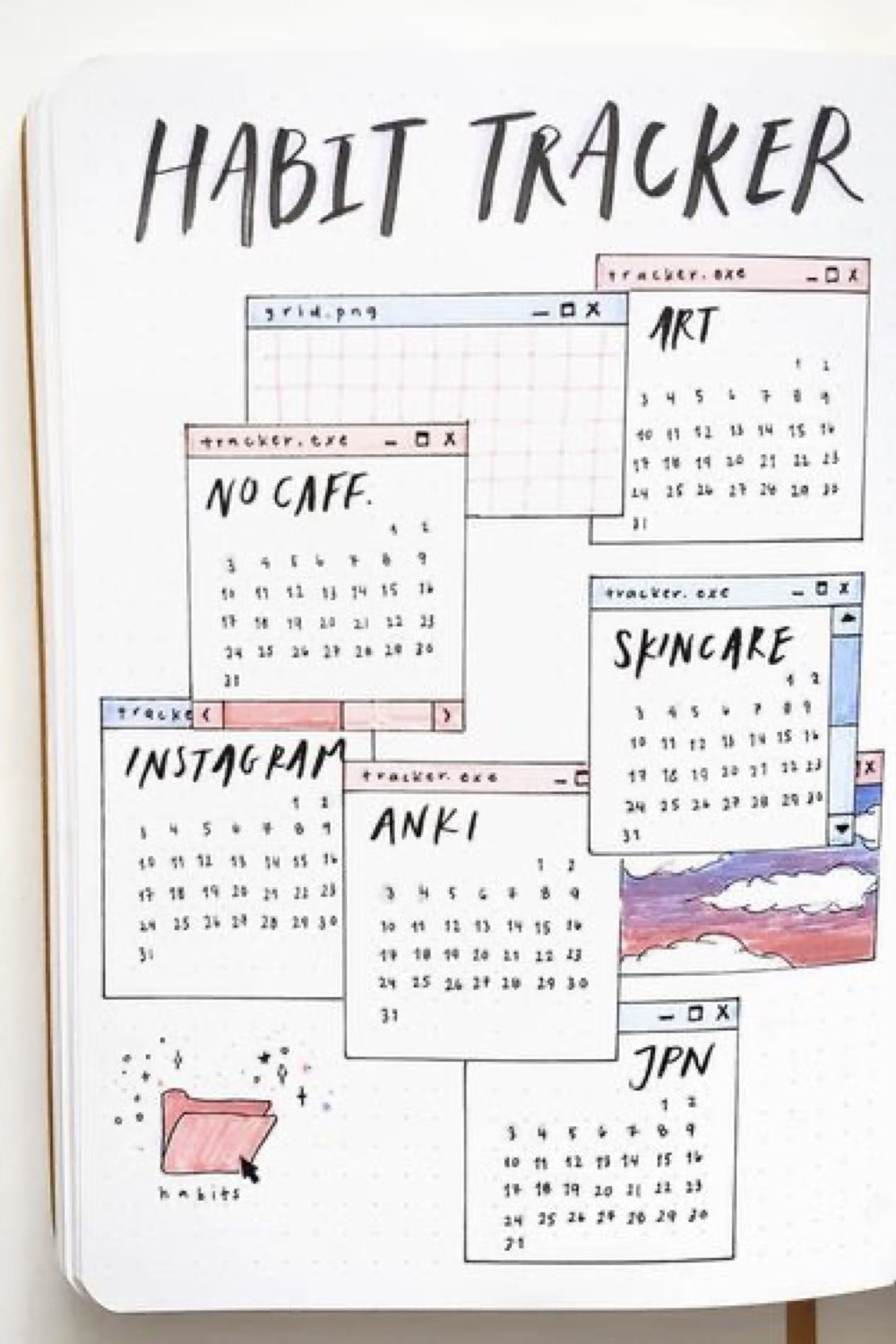 [Bullet Journal] 20 trackers pour se voir progresser au quotidien ...