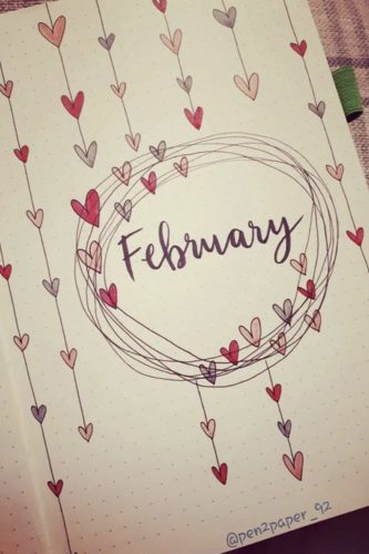 Journaling | Le bullet journal décoré à l’occasion de la Saint Valentin ...