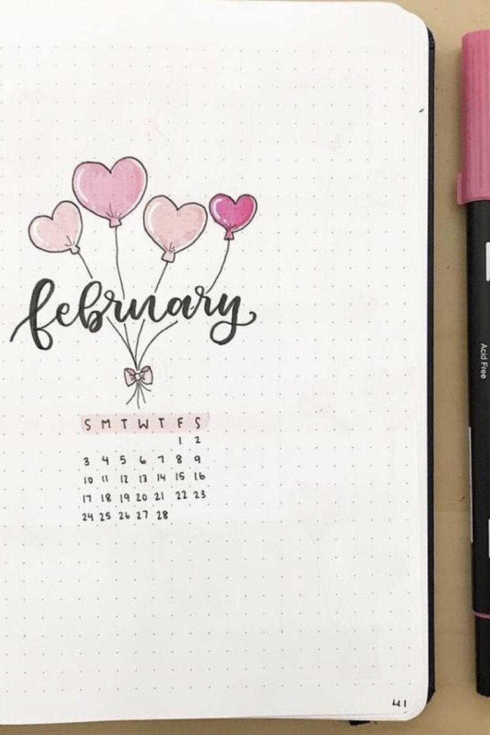 Journaling | Le bullet journal décoré à l’occasion de la Saint Valentin ...