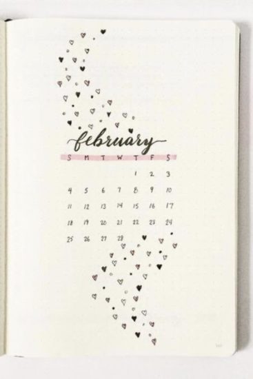 Journaling | Le bullet journal décoré à l’occasion de la Saint Valentin ...