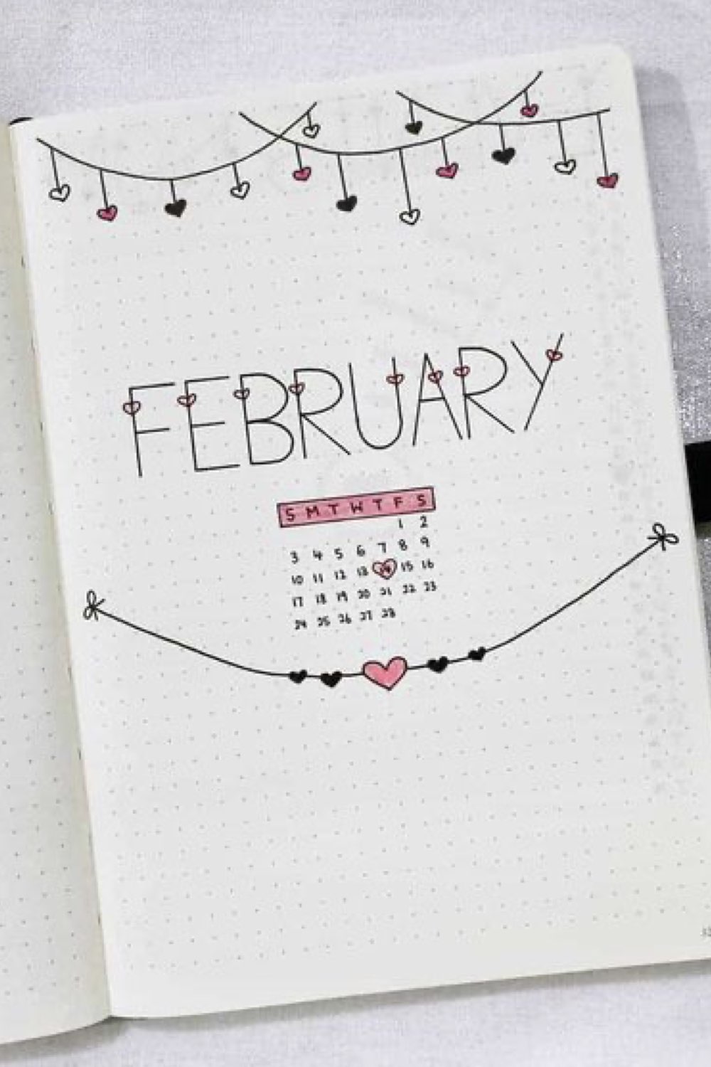 Journaling | Le bullet journal décoré à l’occasion de la Saint Valentin ...