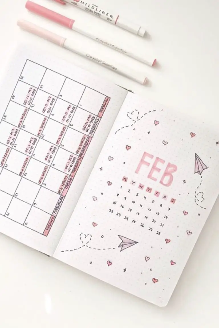 Journaling | Le bullet journal décoré à l’occasion de la Saint Valentin ...