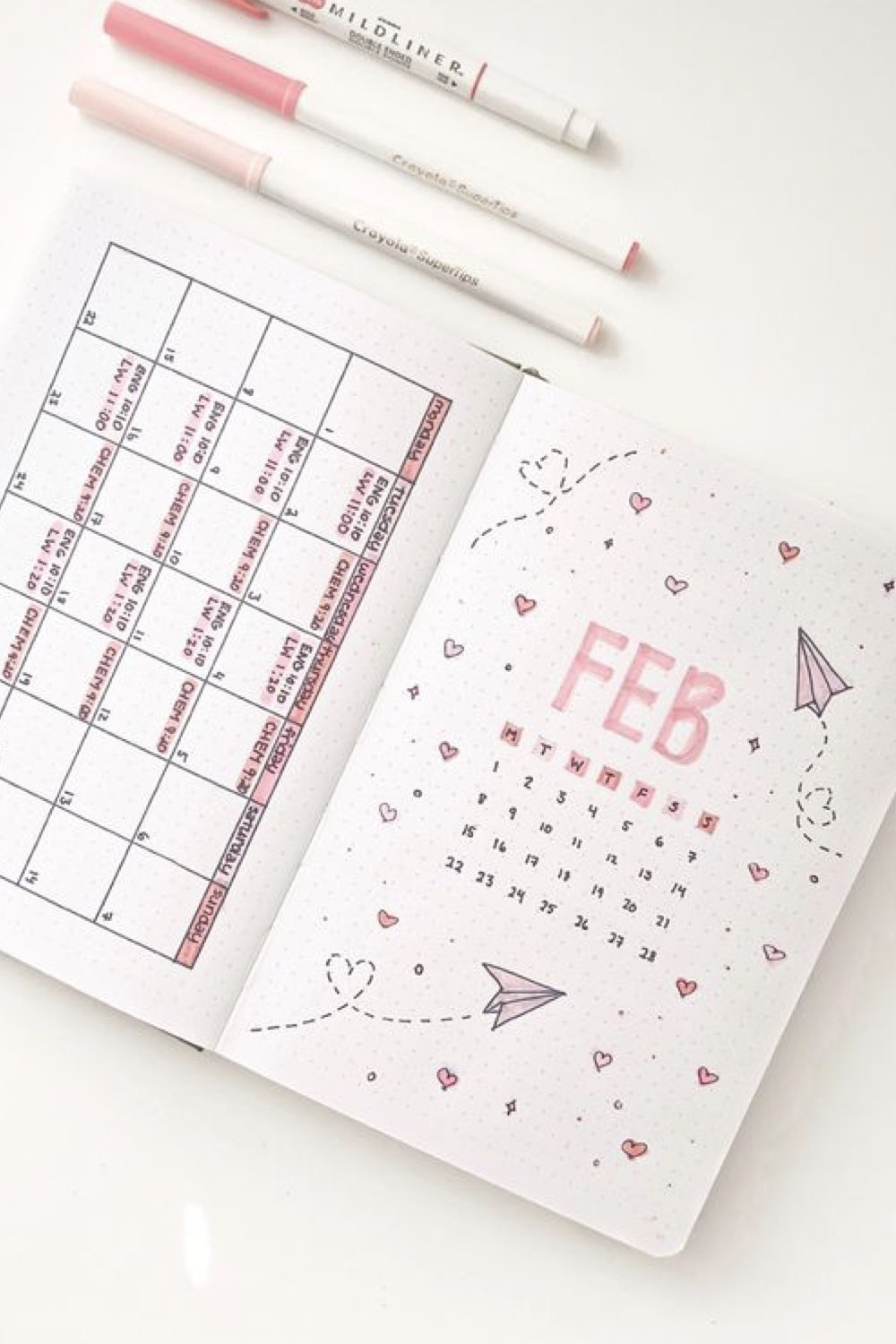 Journaling | Le bullet journal décoré à l’occasion de la Saint Valentin ...