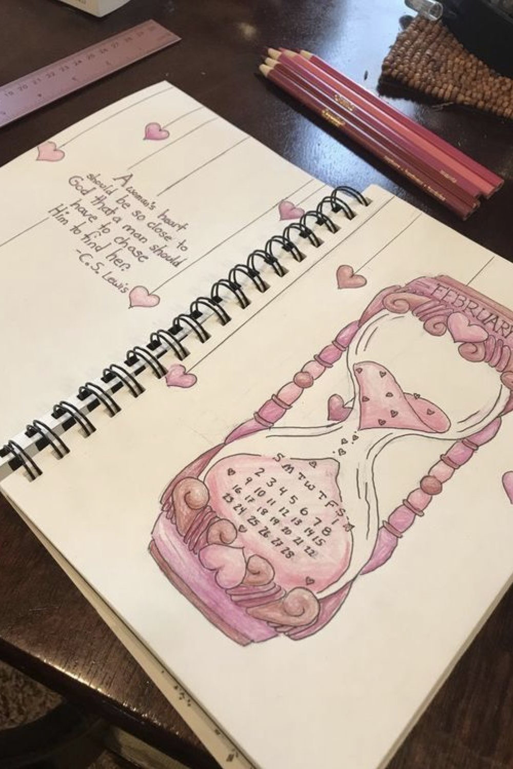 Journaling | Le bullet journal décoré à l’occasion de la Saint Valentin ...