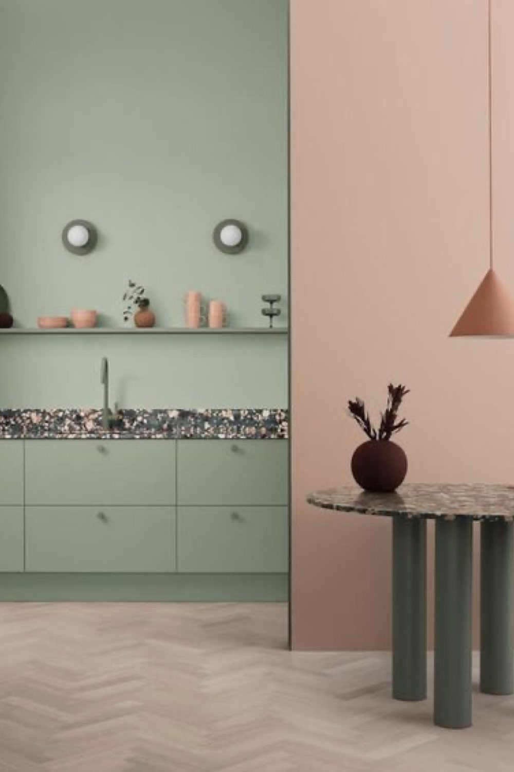 14 idées pour associer du vert & du rose dans votre intérieur