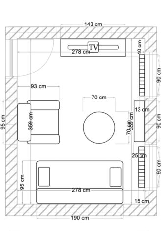 Conseil déco | Comment aménager un salon de 10m2? (avec plans) - Cocon ...