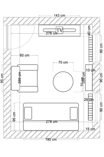 Conseil déco | Comment aménager un salon de 10m2? (avec plans) - Cocon ...