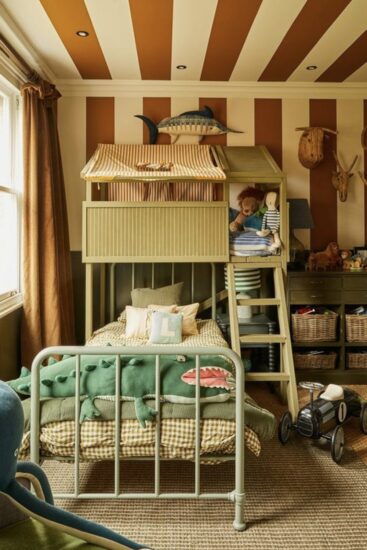 15 idées pour adopter les rayures dans une chambre d’enfant