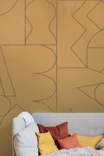Un papier peint jaune pour un intérieur joyeux et chaleureux