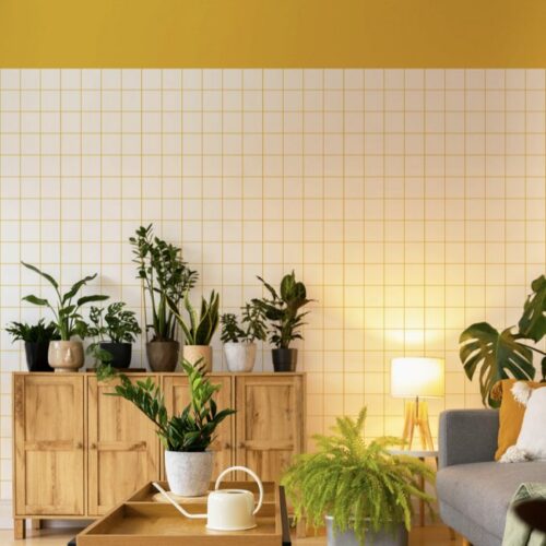 Un papier peint jaune pour un intérieur joyeux et chaleureux