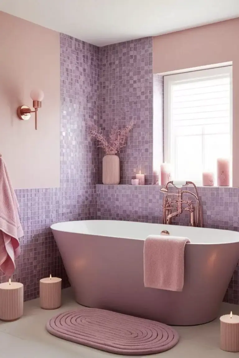 Associer rose et violet pour décorer toute la maison