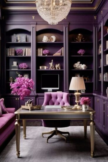 Associer rose et violet pour décorer toute la maison