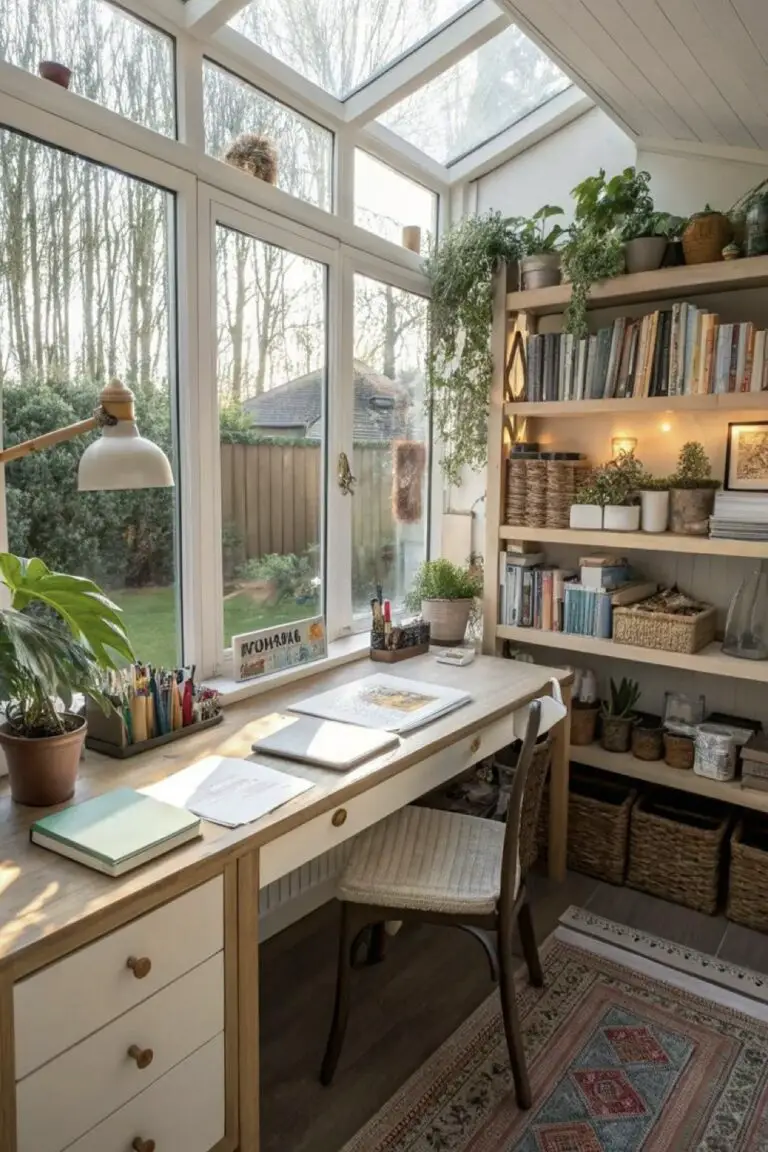 Aménager un bureau pour travailler dans la véranda