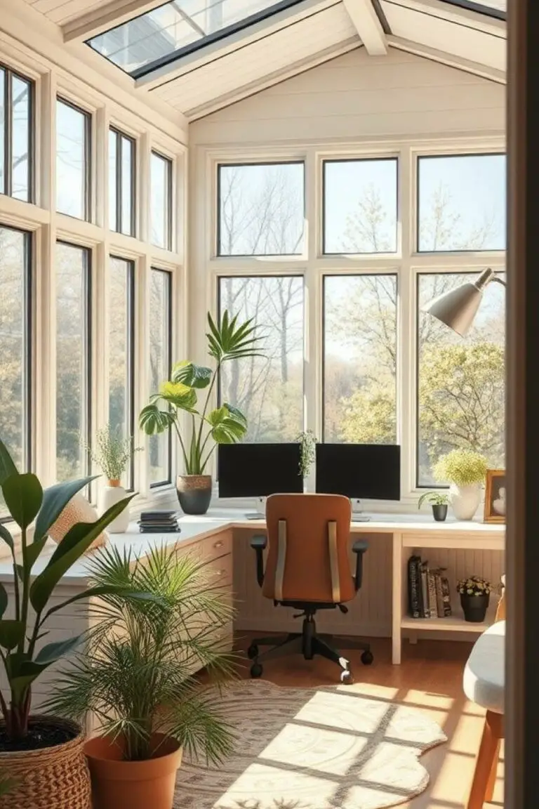 Aménager un bureau pour travailler dans la véranda
